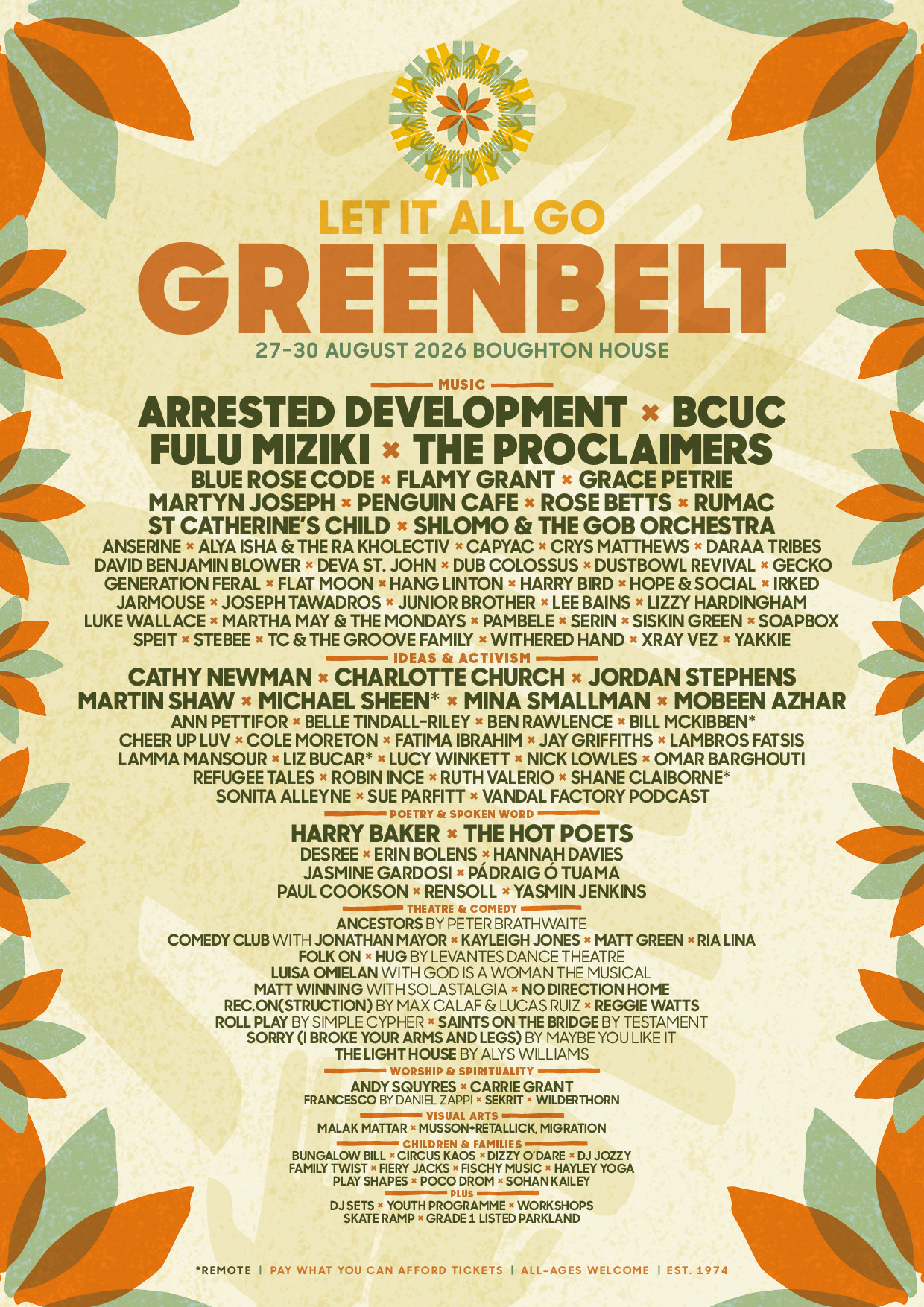 Greenbelt 2026 Lineup